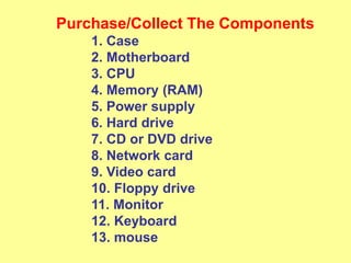 Assemble your pc | PPT