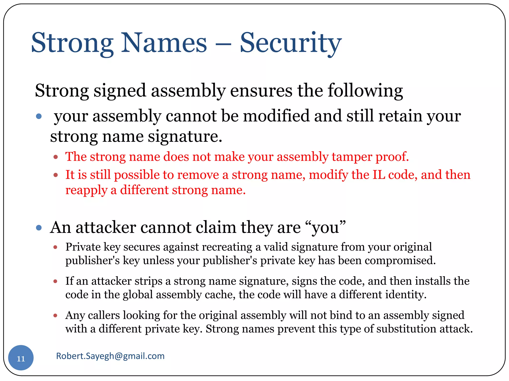 Assemblies versioning and signing | PPT