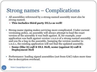 Assemblies versioning and signing | PPT