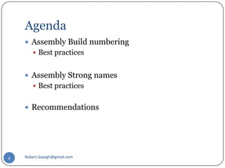 Assemblies versioning and signing | PPT
