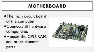 Assembling Computer Hardware (10. GRADE 10 TLE | PPTX