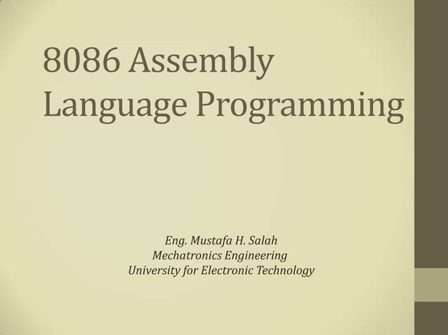 Assembly 8086 | PPTX