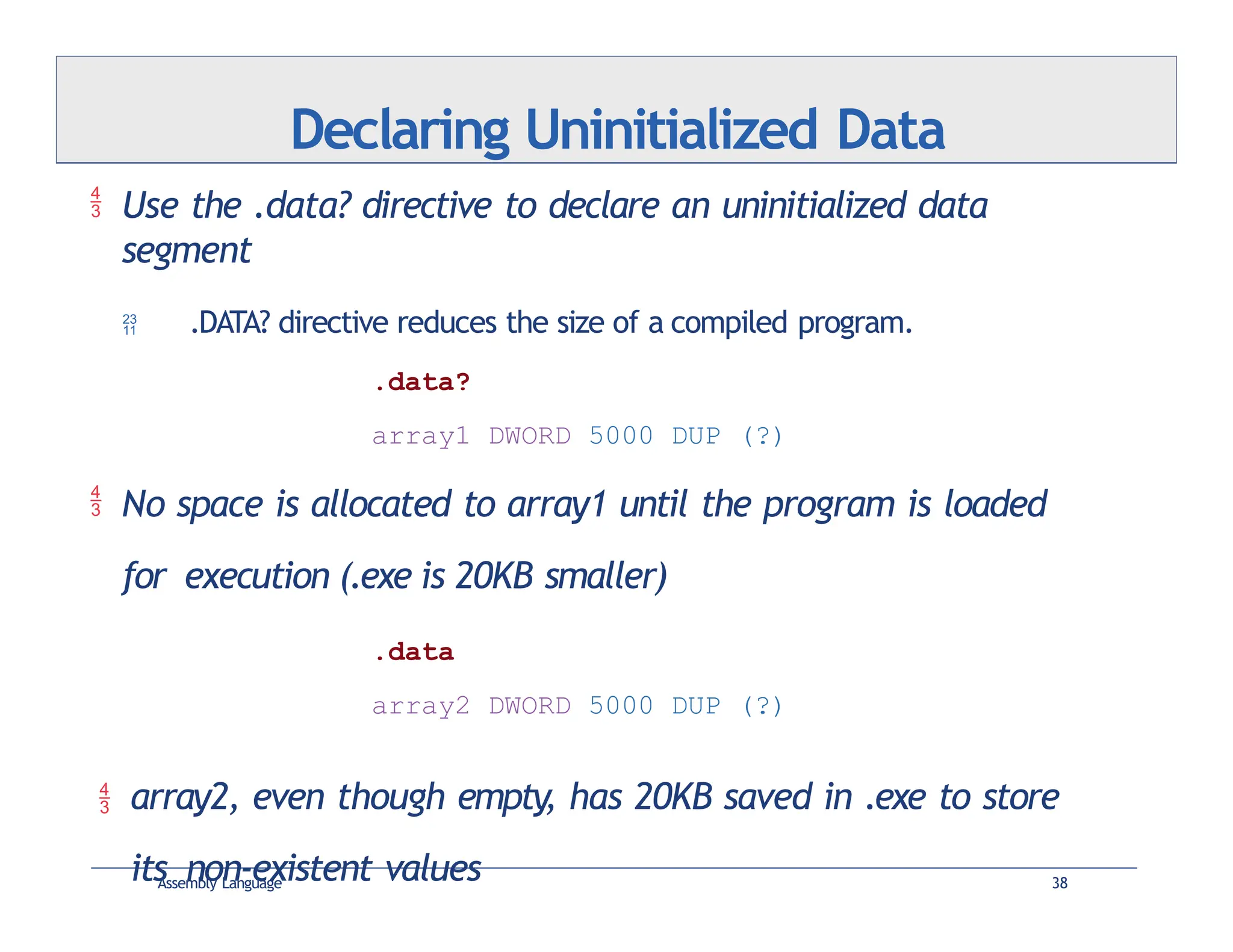 outline : basicc elements of assembly language | PPTX