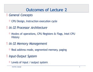 outline : basicc elements of assembly language | PPTX