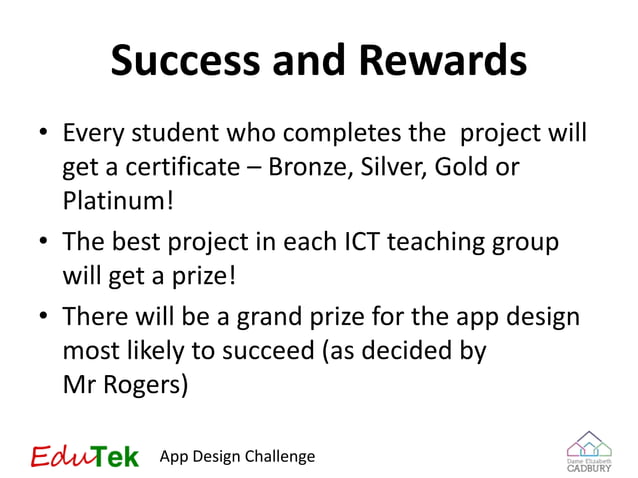 Dame Elizabeth Cadbury Year 8 ICT Homework Project | PPT