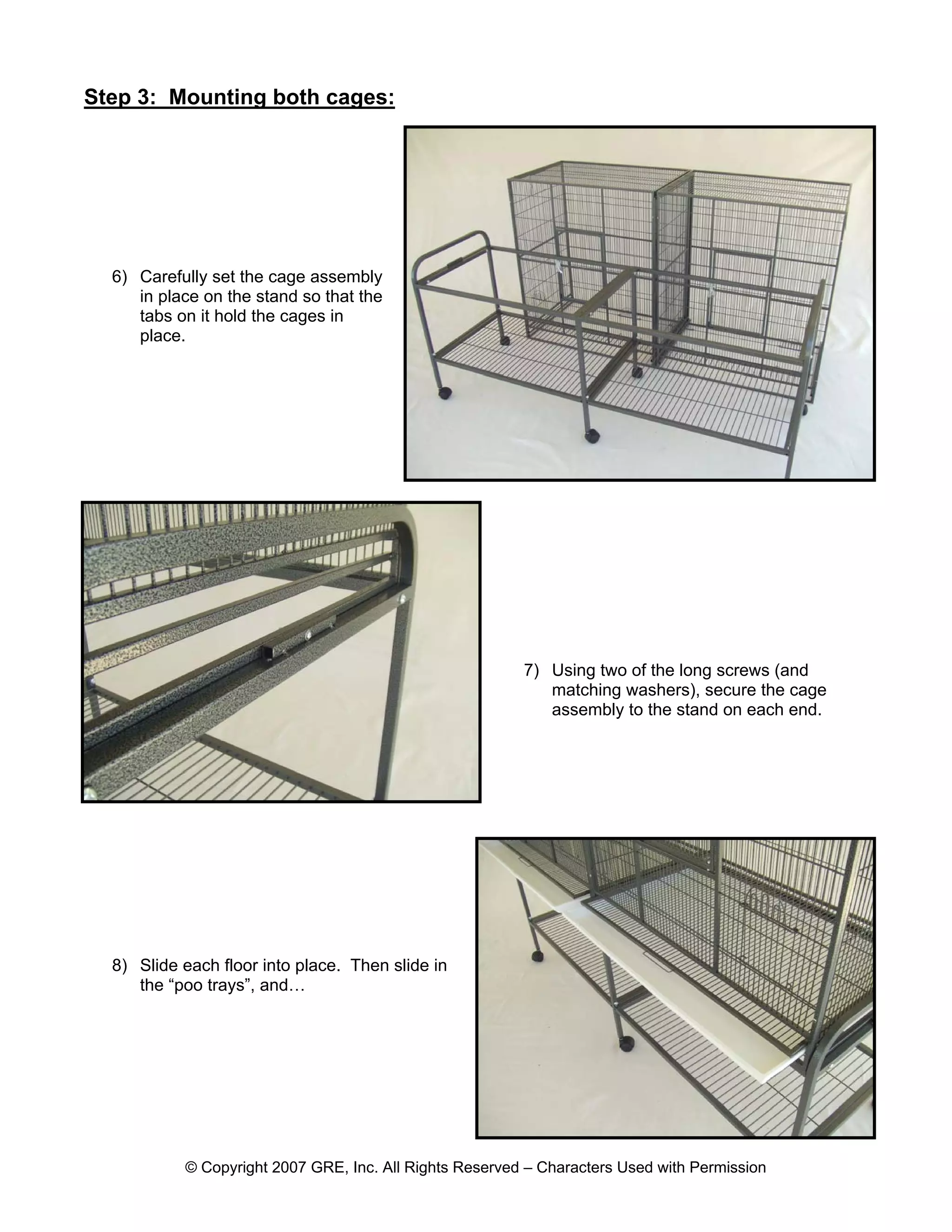 Assembly instructions-double-cage | PDF | Birds | Pets