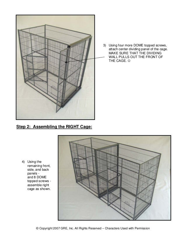 Assembly instructions-double-cage
