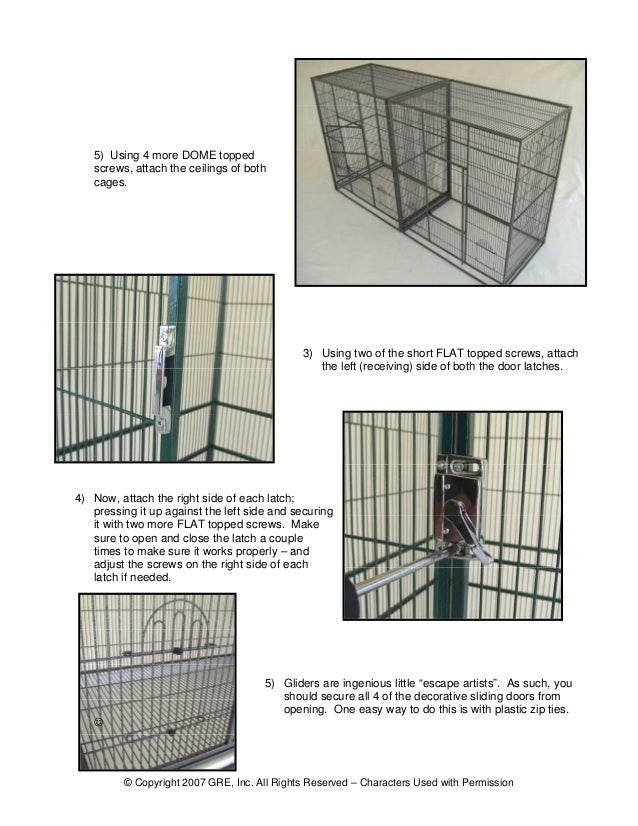 Assembly instructions-double-cage
