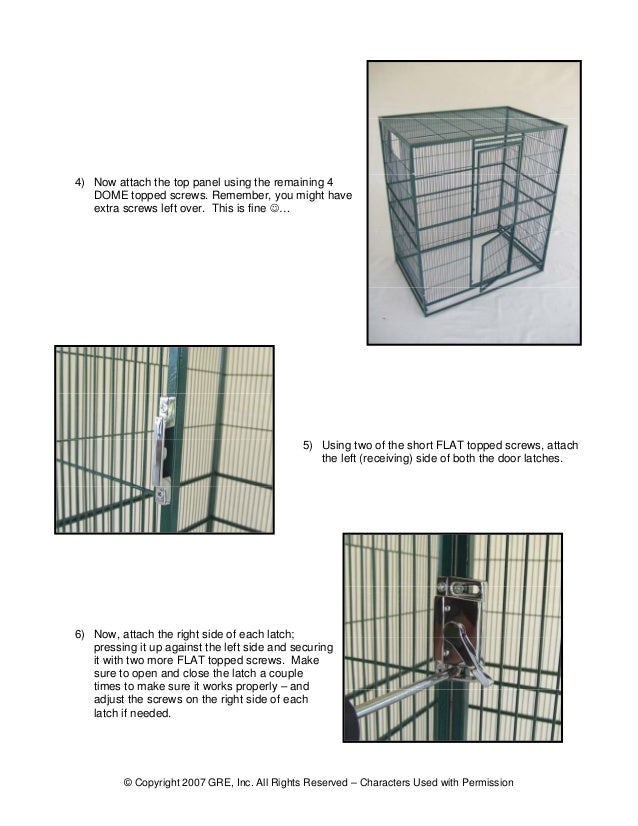 Assembly instructions-single-cage