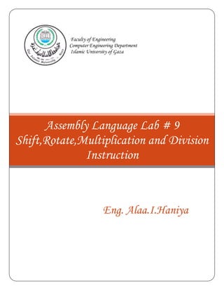 Assembly language-lab9 | PDF