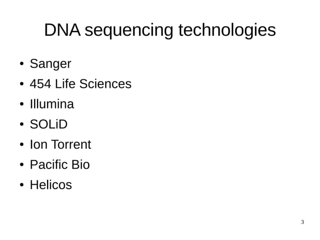Sequencing, Alignment and Assembly | PPT