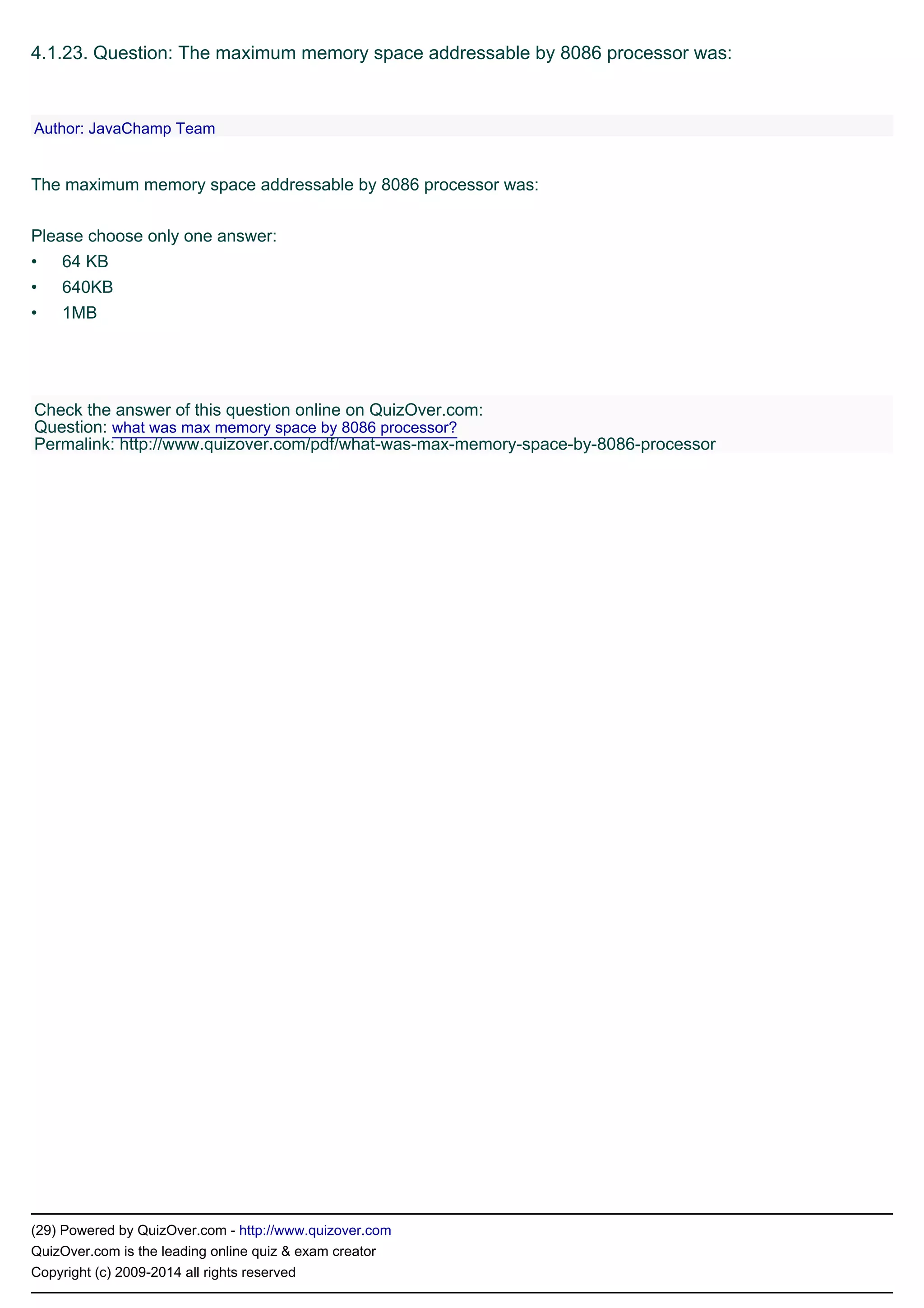 Assembly Programming Quiz Pdf Operating Systems Computer Software And Applications