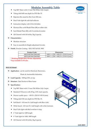 Assembly tables[1] | PDF | Home Appliances | Home & Garden
