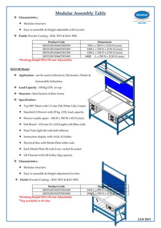 Assembly tables[1] | PDF | Home Appliances | Home & Garden