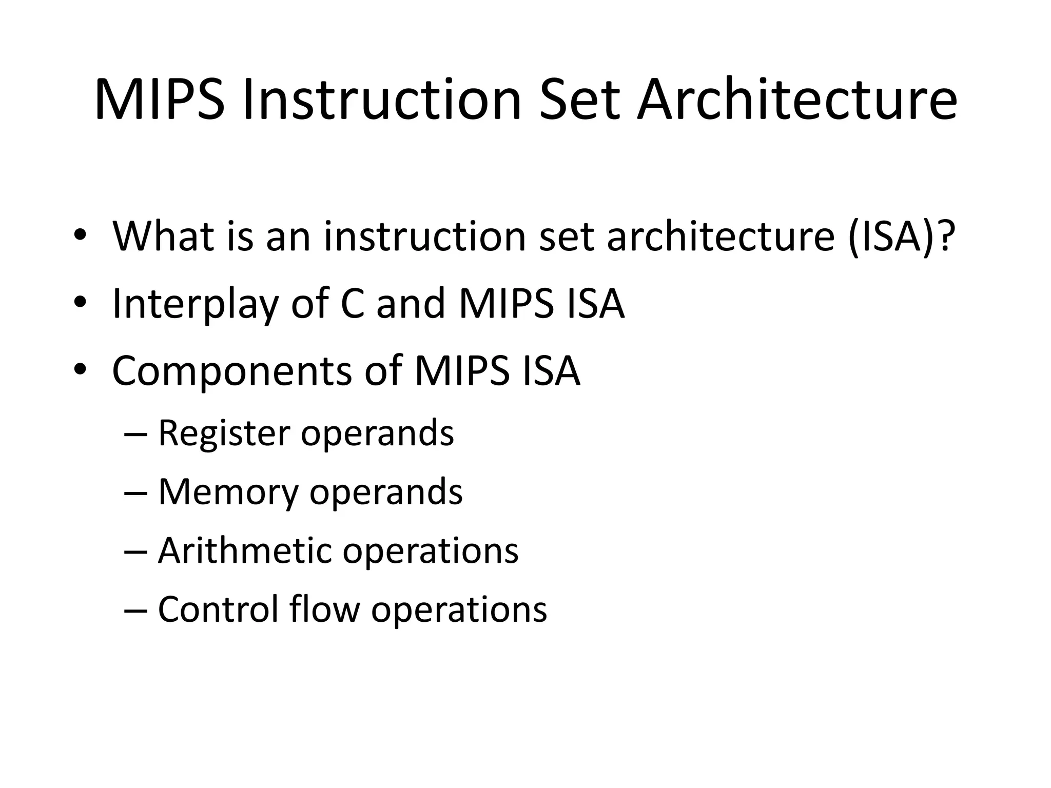 MIPS Assembly Language I | PPT MIPS Assembly Language I | PPT