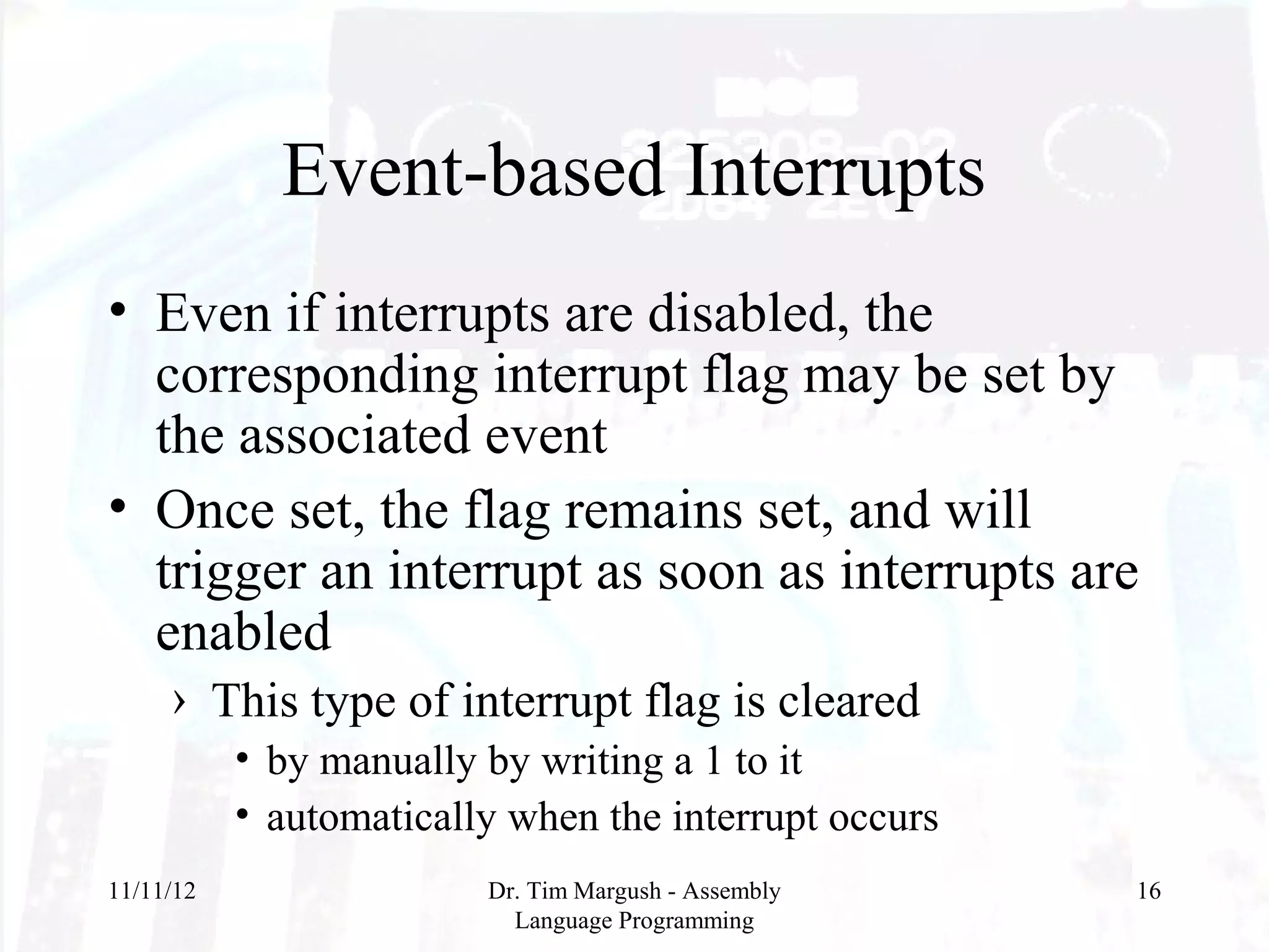 Assembly10 interrupts | PPT