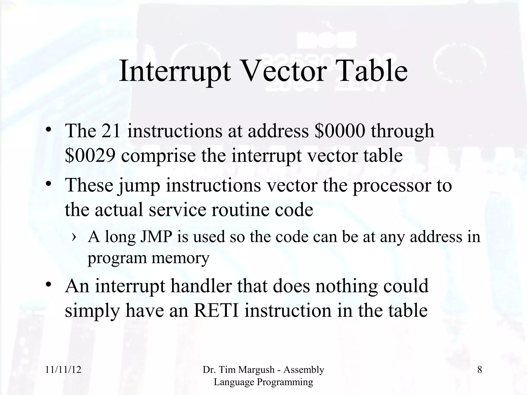 Assembly10 interrupts | PPT