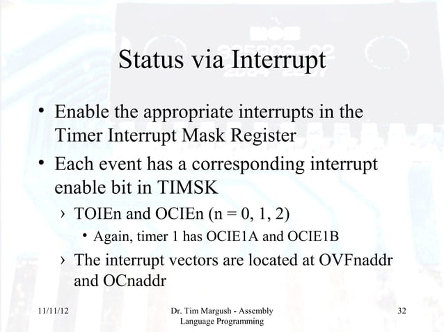 Assembly10 interrupts | PPT | Operating Systems | Computer Software and Applications