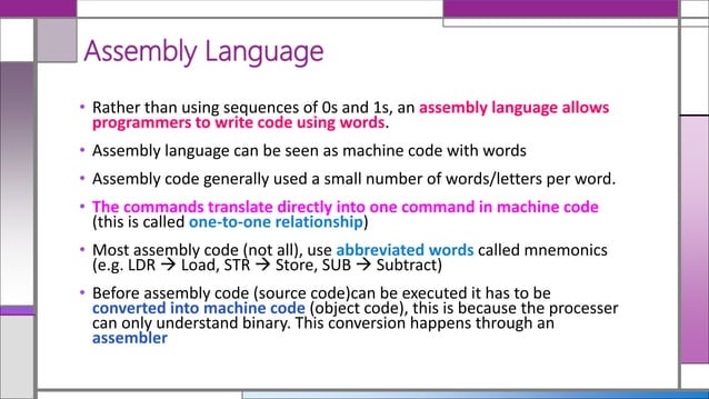 Assembly and Machine Code | PPTX