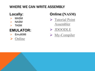 Assembly chapter One.pptx