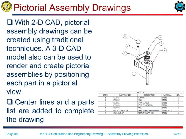 Assembly drawing exercises | PDF
