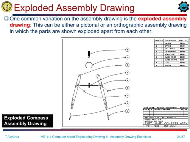 Assembly drawing exercises | PDF
