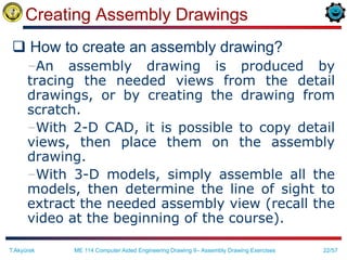 Assembly drawing exercises | PDF