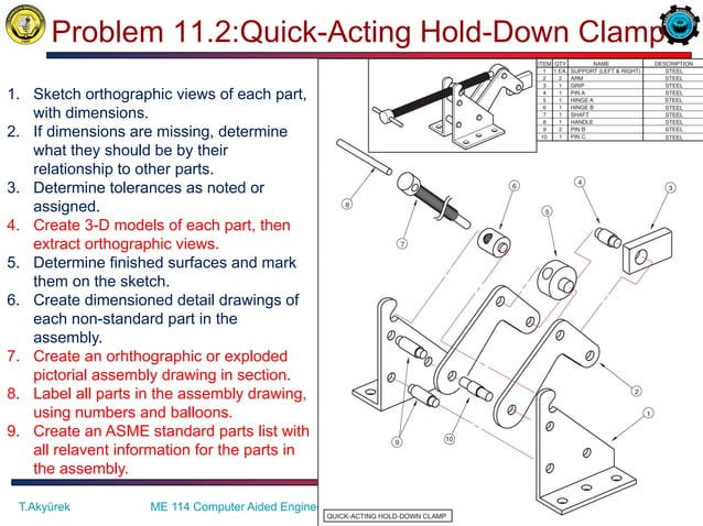 Assembly drawing exercises | PDF