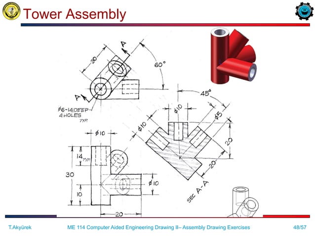 Assembly drawing exercises | PDF