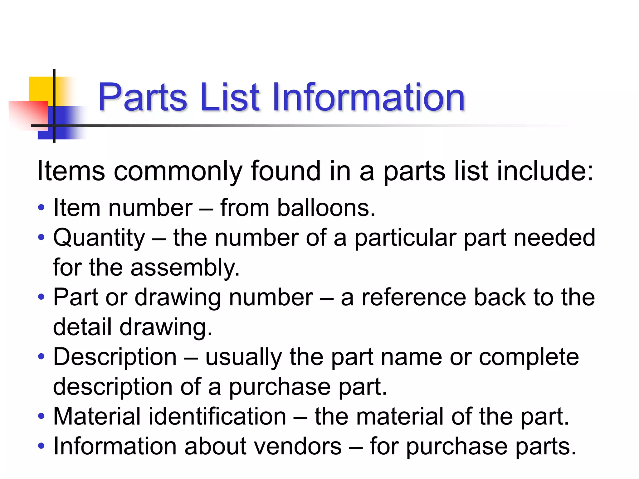 Assembly_Drawings_Balloons_Parts_Lists.ppt