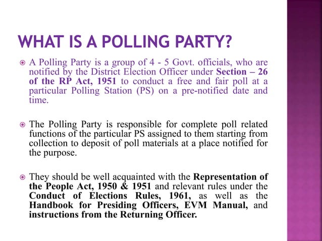 assembl.ppt election duties and responsibilities of polling personnel | PPT