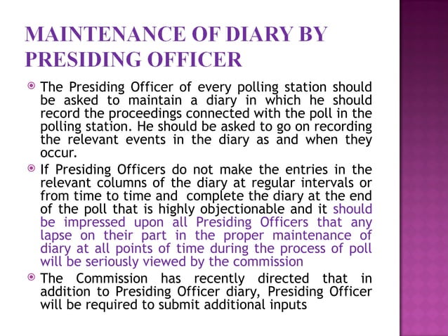 Presiding officer assembly_election_2021-theory-1.ppt | Elections ...