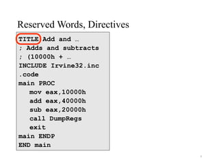 Assembly fundamentals | PPTX