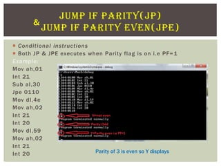 Assembly jmp presentation | PPTX | Programming Languages | Computing