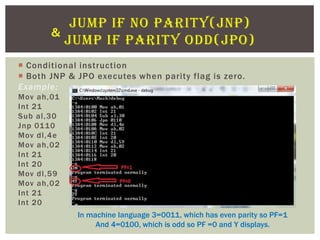 Assembly jmp presentation | PPTX | Programming Languages | Computing