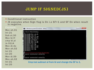 Assembly jmp presentation | PPTX | Programming Languages | Computing