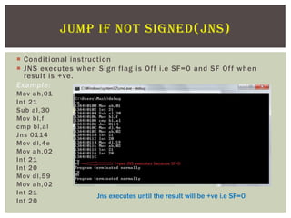 Assembly jmp presentation | PPTX | Programming Languages | Computing