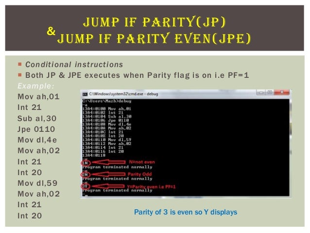 Assembly Jmp Presentation