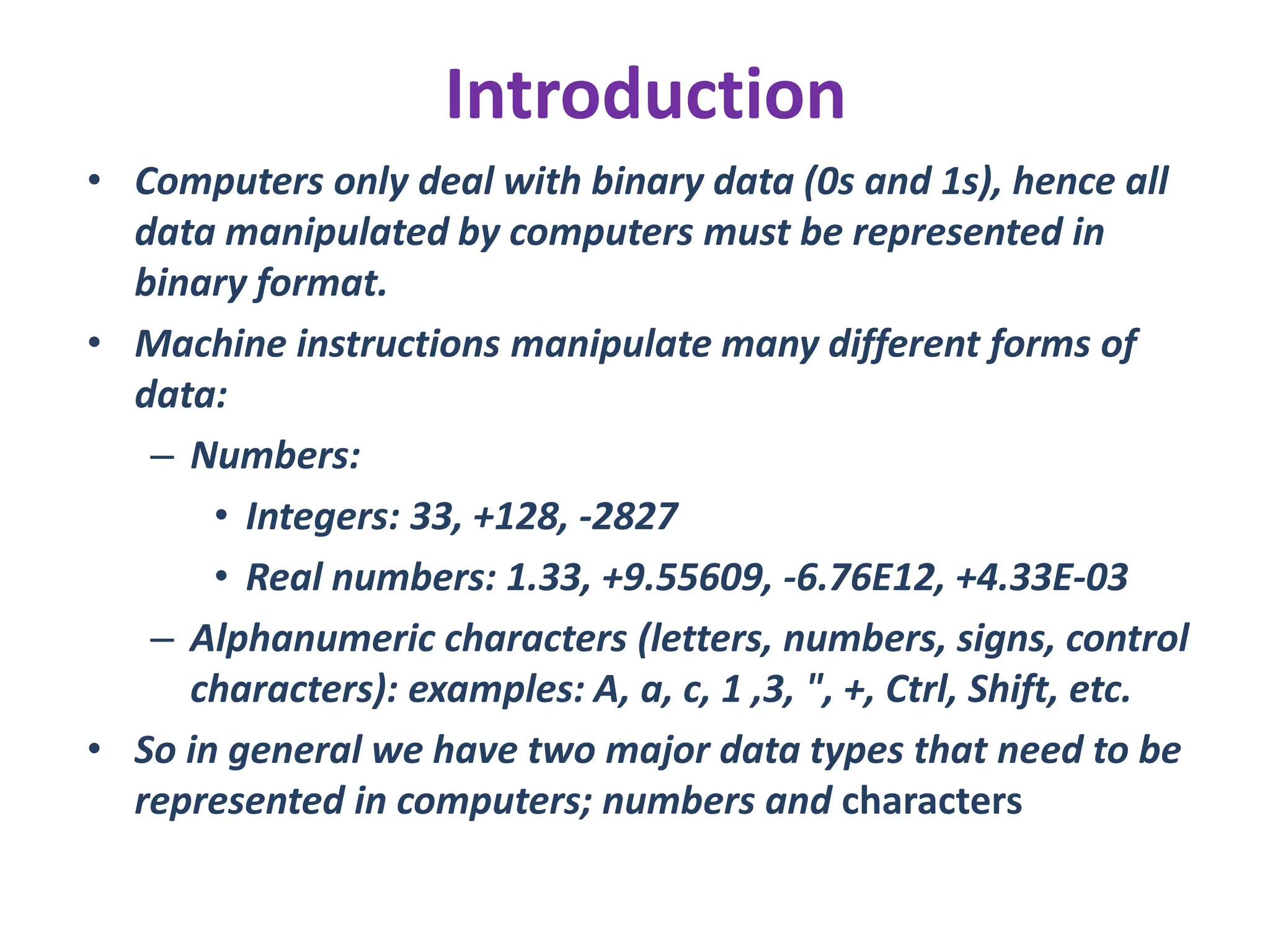 Representation Of Numbers and Characters | PPTX