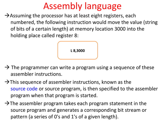 Assembly language | PPT | Programming Languages | Computing