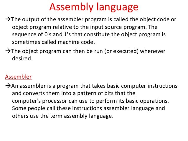 Assembly language