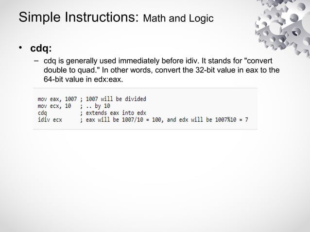 Assembly language | PPT | Programming Languages | Computing