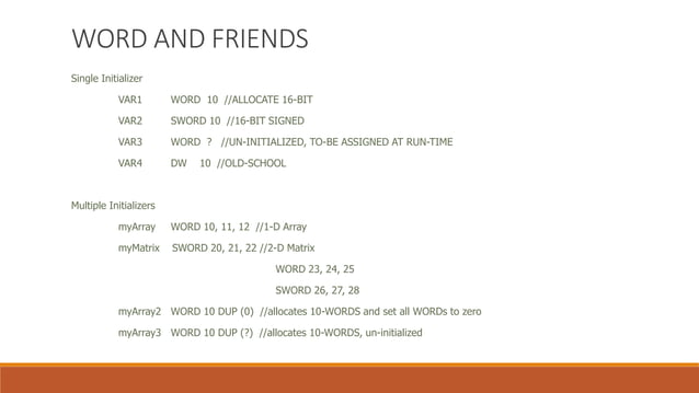 Assembly Language Tutorials For Windows 03 Assembly Language Programming Ppt