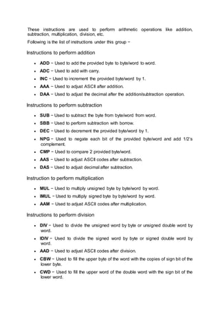 Assembly language | PDF