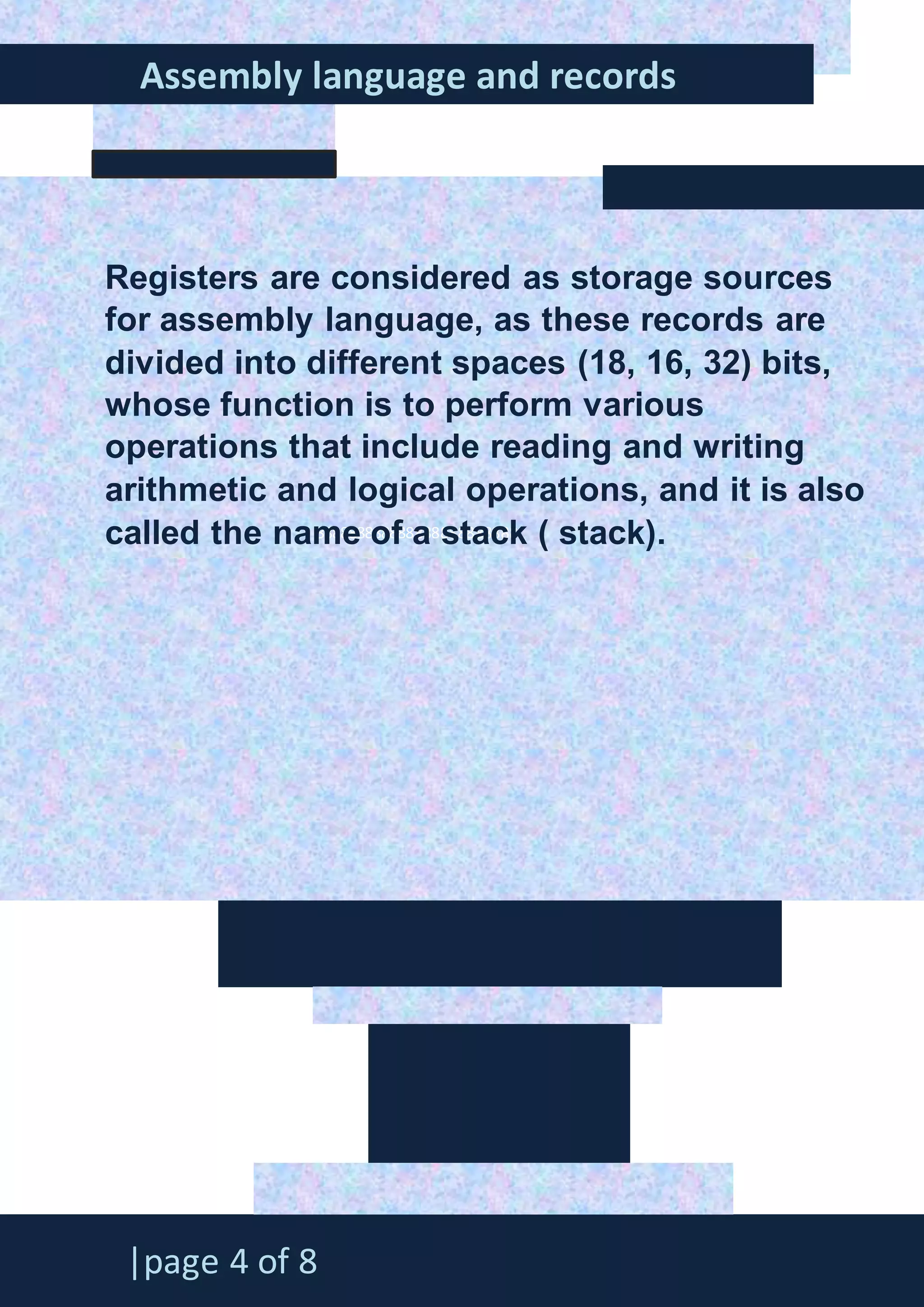 Assembly language | DOCX