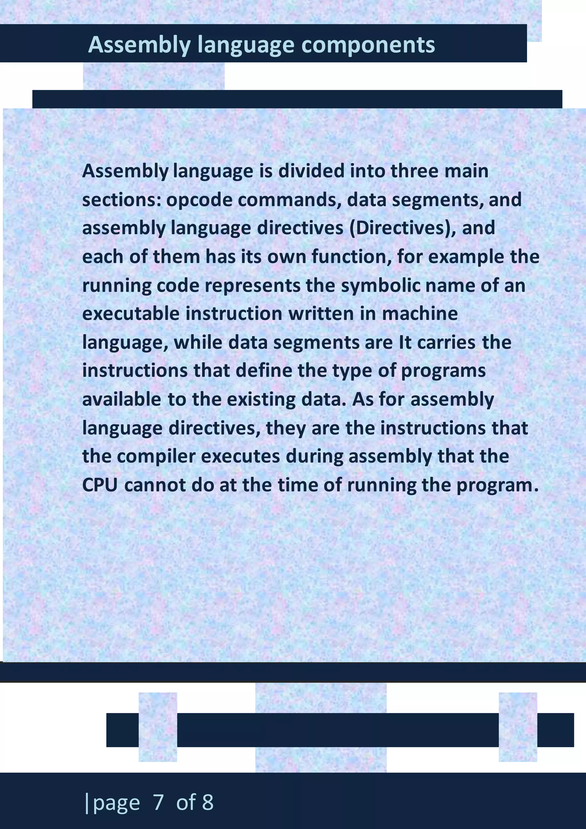 Assembly language | DOCX