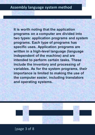 Assembly language | DOCX