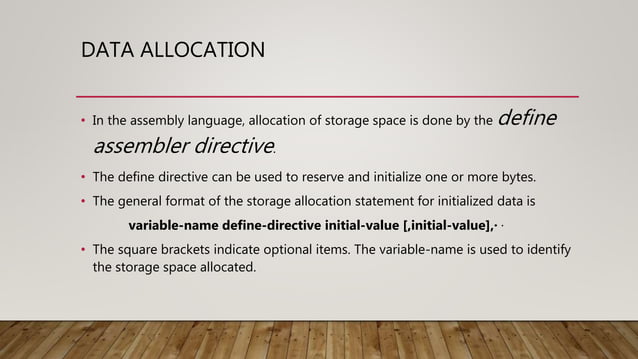 Overview Of Assembly Language | PPTX