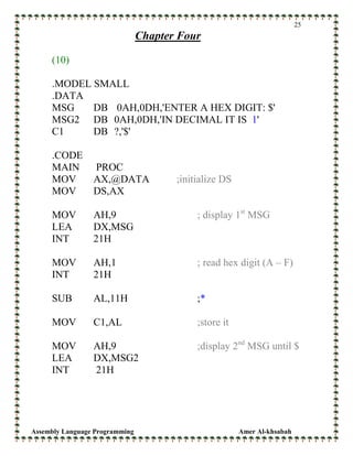 Assembly language solution | PDF