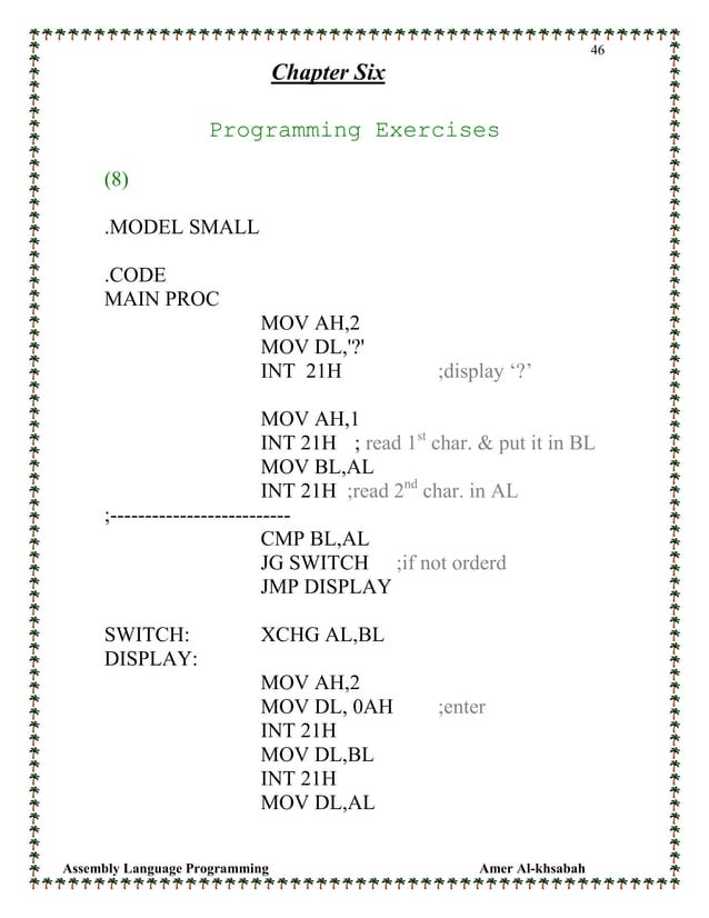 Assembly language solution | PDF